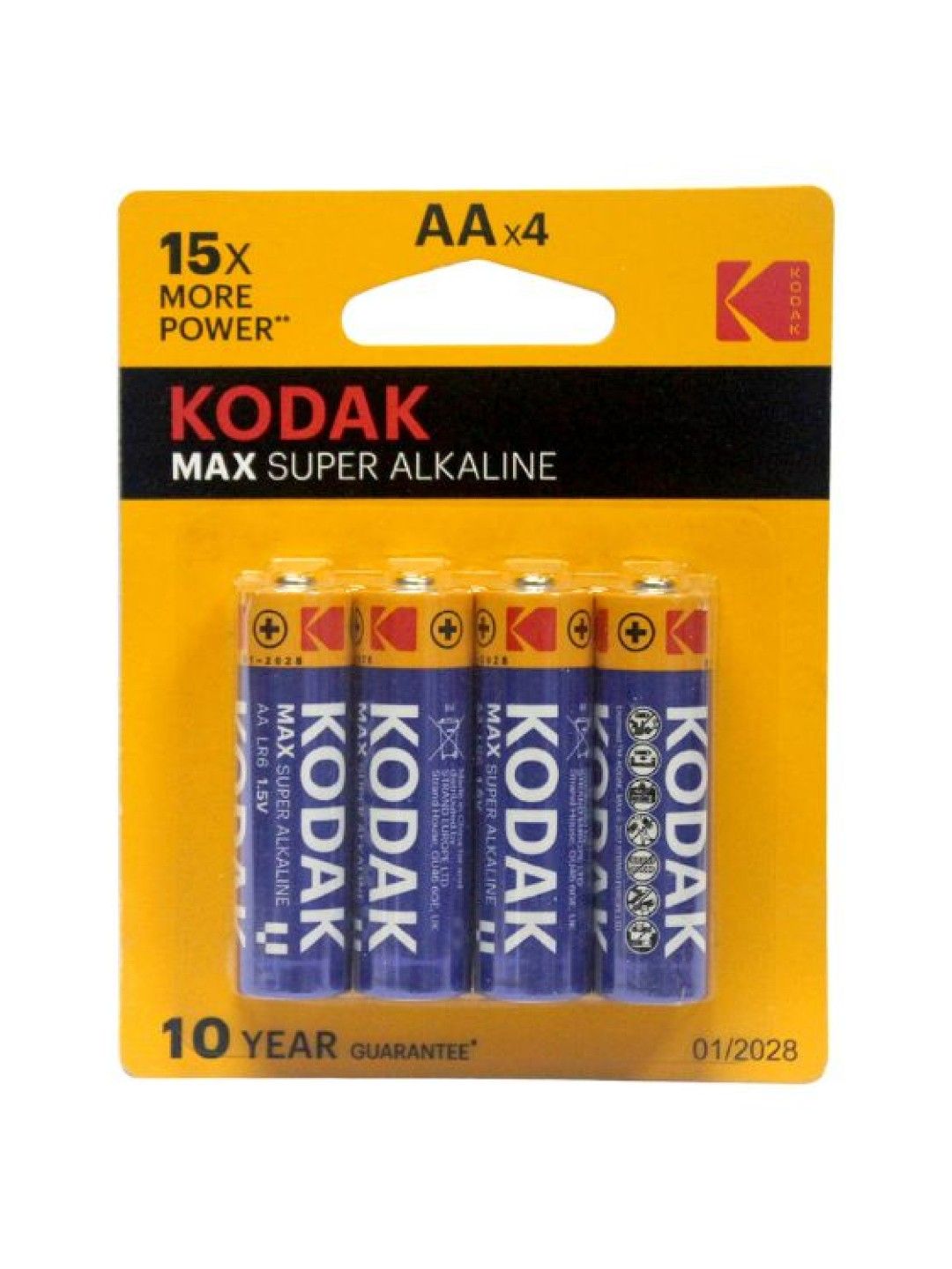 Kodak Max Alkaline AA Battery 4's / card | edamama
